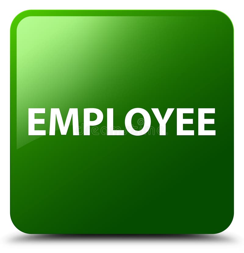 Employee Green Square Button Stock Illustration - Illustration of ...