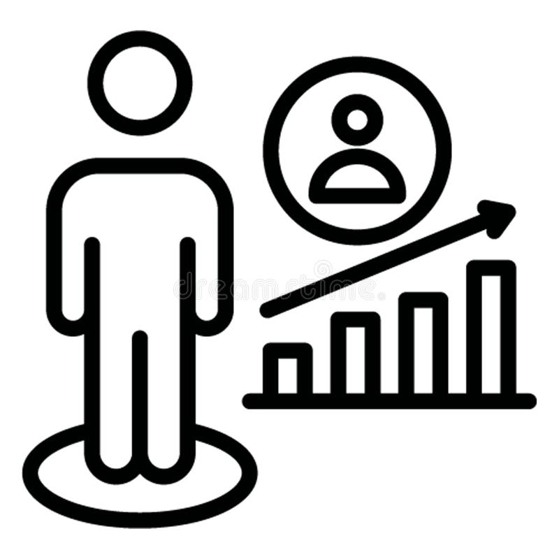 Employee Growth, Growth Chart . Vector Icon Which Can Easily Modify or ...
