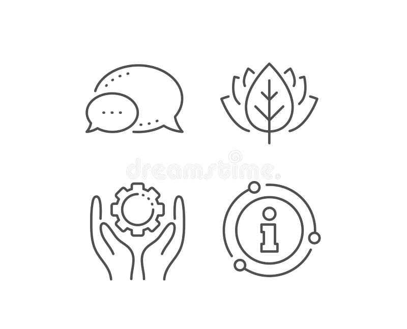 Employee Hands Line Icon. Work Gear Sign. Development Cogwheel. Vector ...