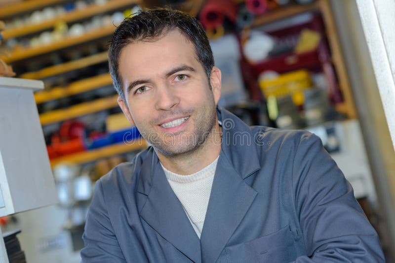Employee in Hardware Warehouse Stock Image - Image of sorting, employee ...