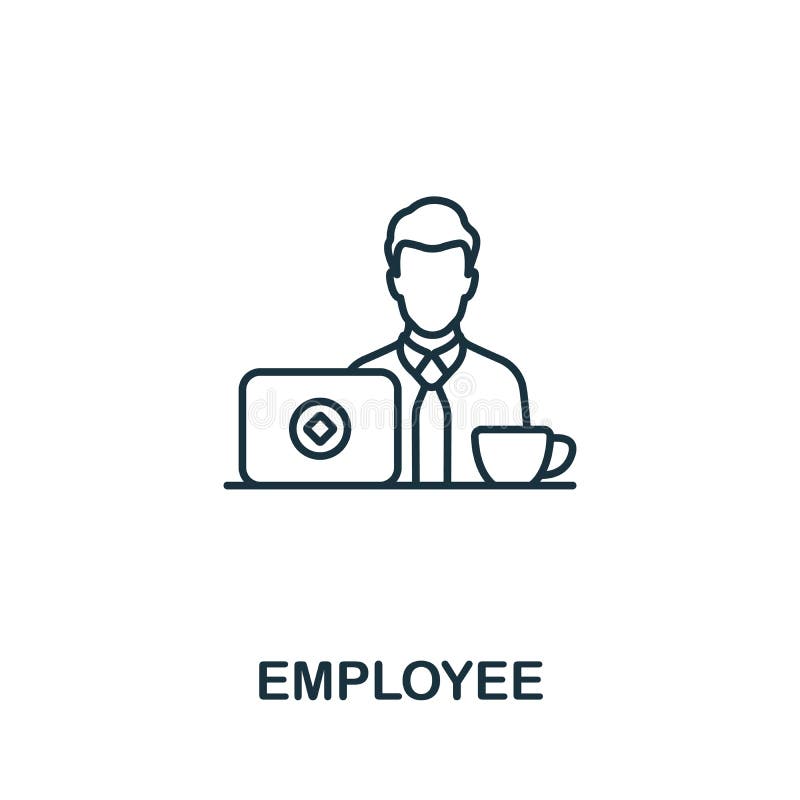 Employee Icon Monochrome Simple Company Structure Icon For Templates