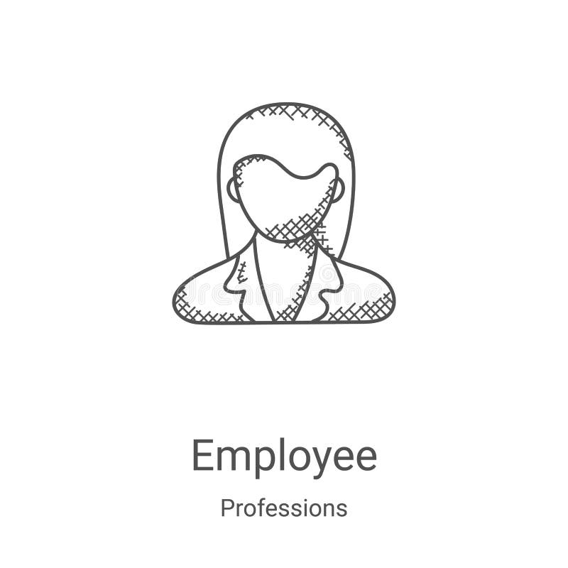 Employee Icon Vector from Office Collection. Thin Line Employee Outline ...
