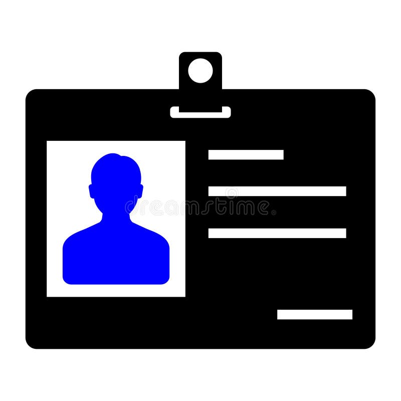 Employee Id Card Icon stock illustration. Illustration of designed ...