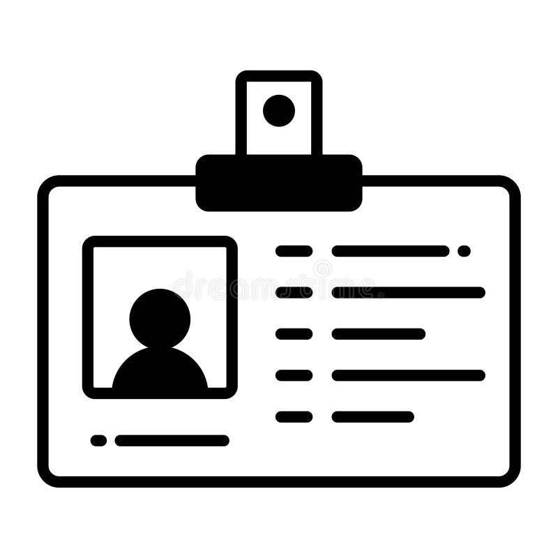 Employee Id Card Vector Design, User Identification Icon Stock Vector ...