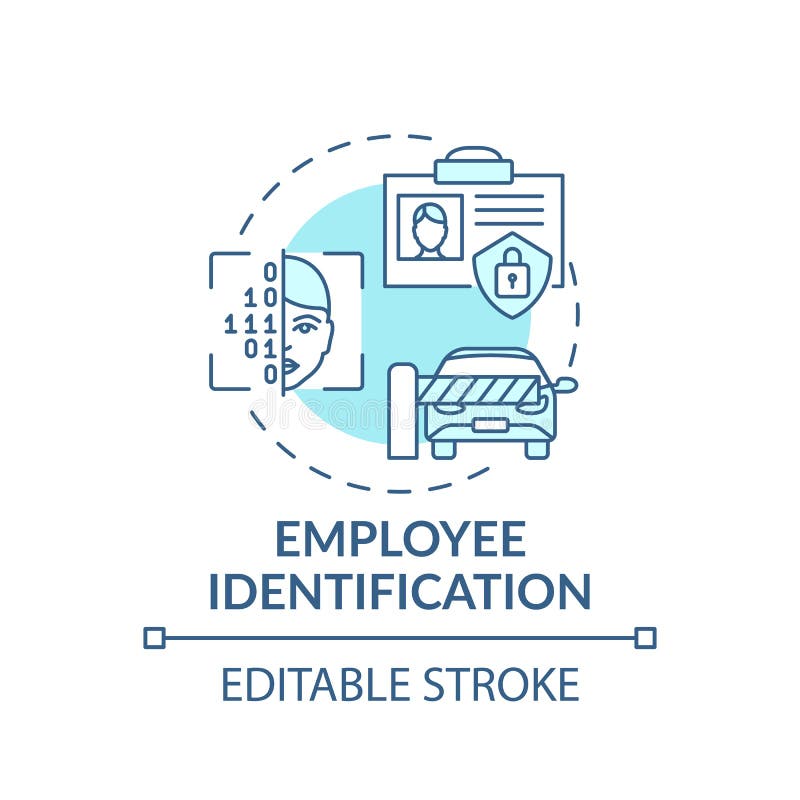 Employee Identification Number Blue Gradient Concept Icon Stock Vector ...