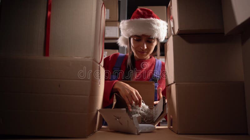 Employee Inside Distribution Warehouse Has Bad, Damage, Broken or ...