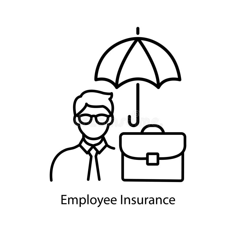 Employee Insurance Icon Mixed Vector Illustration Stock Vector ...