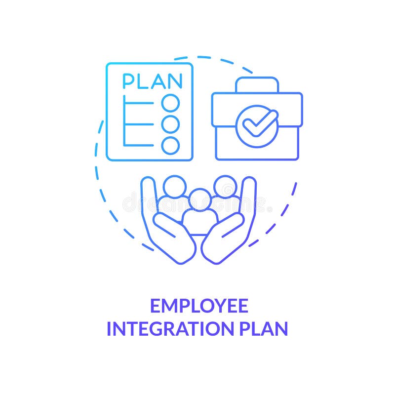 Employee Integration Plan Blue Gradient Concept Icon Stock Vector ... Employee Integration Plan Blue Gradient Concept Icon Stock Vector ...