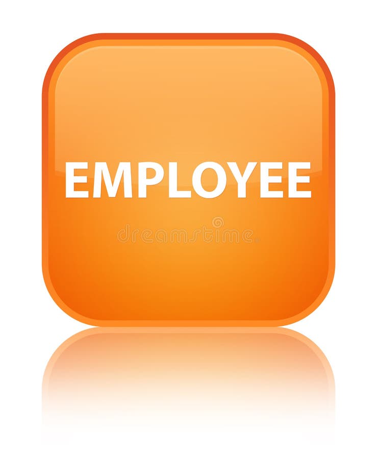 Employee Orange Round Button Stock Illustration - Illustration of ...