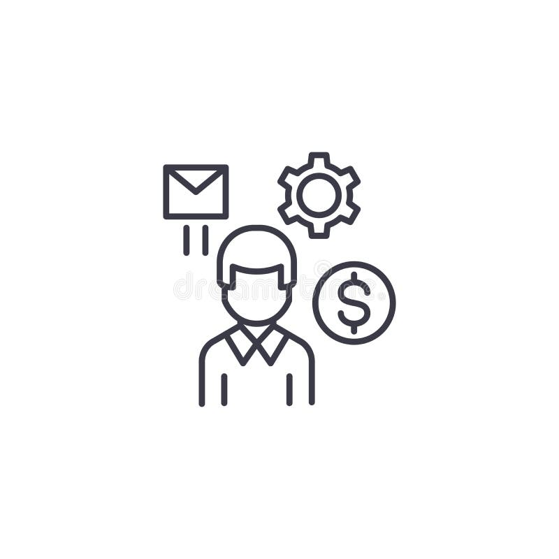 Employee Linear Icon Concept. Employee Line Vector Sign, Symbol ...