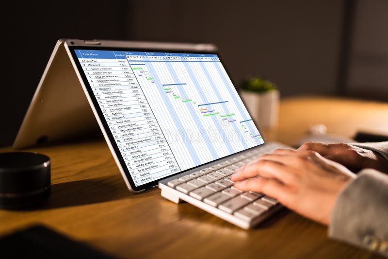 Looking in Schedule Employee Calendar Stock Image - Image of male ...