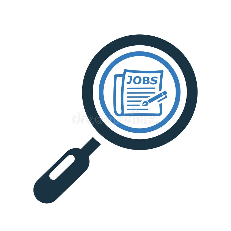 Employee, Looking, Search Job Icon Stock Vector - Illustration of ...