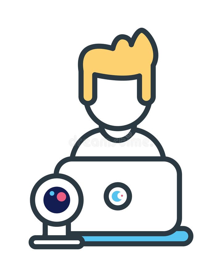 Employee Making Hybrid Work Stock Vector - Illustration of remote ...