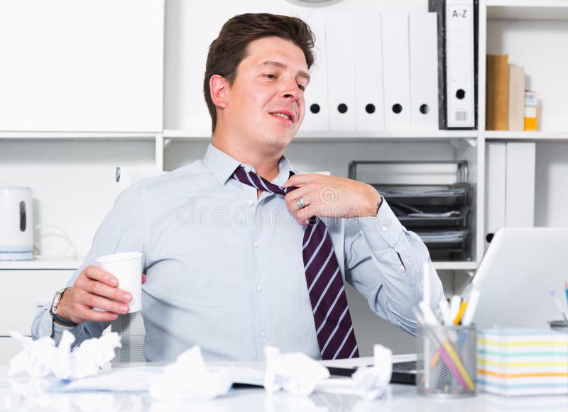 Employee Man Joying and Resting Stock Image - Image of relaxation ...