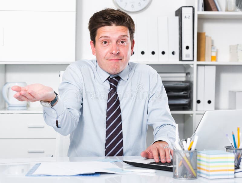 Employee Man Joying and Resting Stock Photo - Image of portrait ...