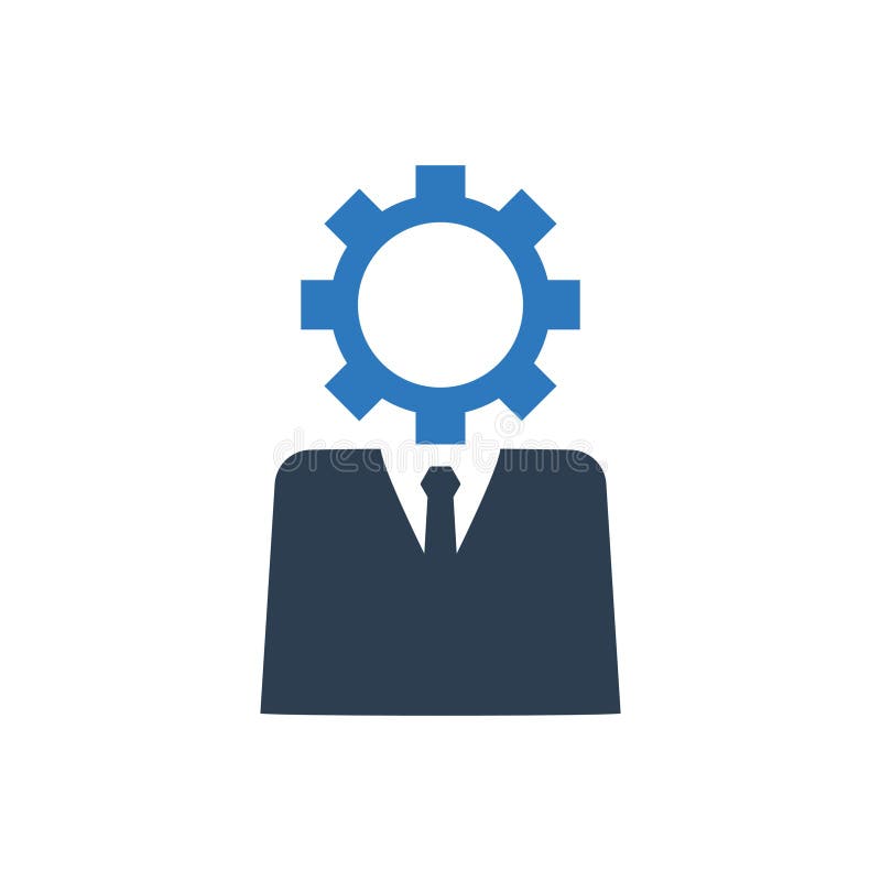 Employee Management Icon - Business Man Gear Icon Stock Vector ...
