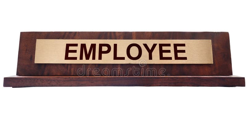 Employee name plate stock image. Image of nameplate, wooden - 45724013