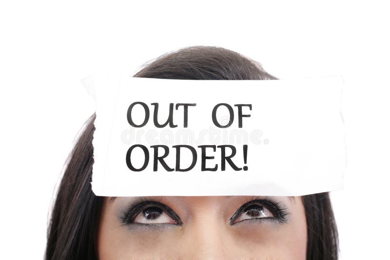 Employee out of order stock photo. Image of headache - 27839680
