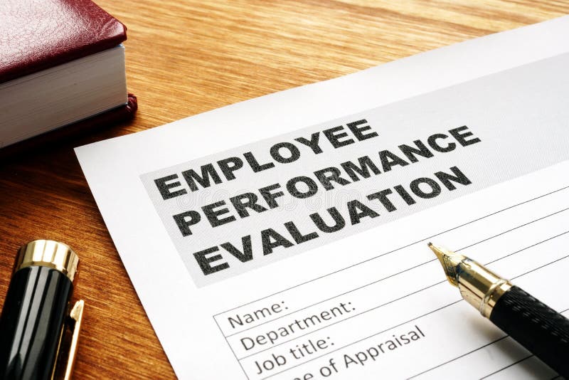 Employee Performance Evaluation Form on the Desk Stock Image - Image of ...