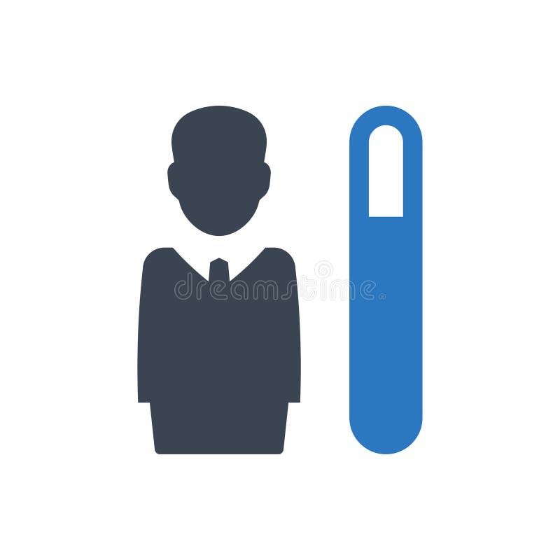 Employee Performance Level Icon Stock Vector - Illustration of user ...