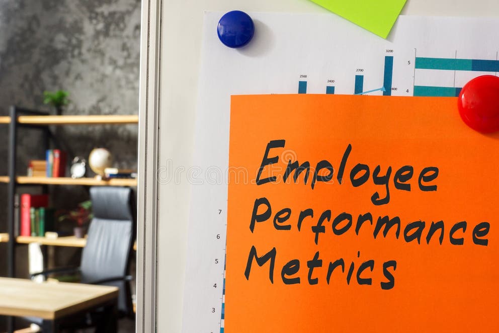 Employee Performance Metrics. a Whiteboard with a Chart and Sheet ...