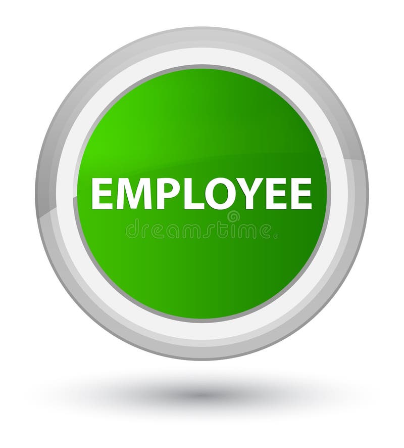 Employee Prime Green Round Button Stock Illustration - Illustration of ...