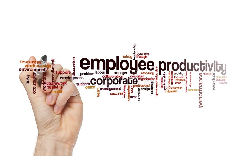 Employee Productivity Word Cloud Concept Stock Illustration ...