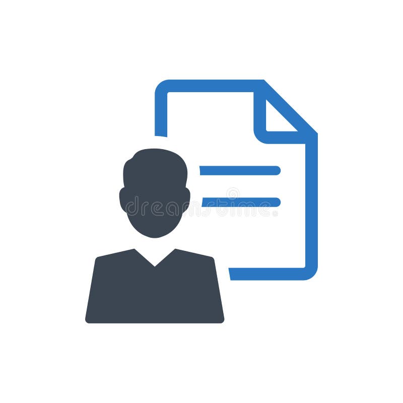 Employee Profile Line Icon Concept. Employee Profile Vector Linear ...