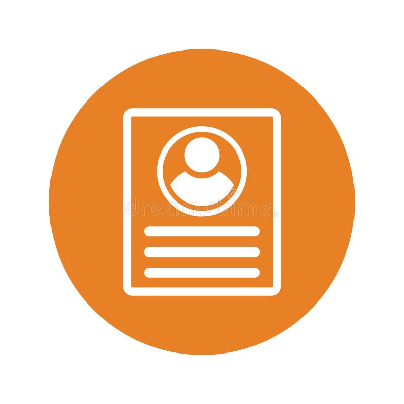 Employee Profile icon stock illustration. Illustration of printed ...