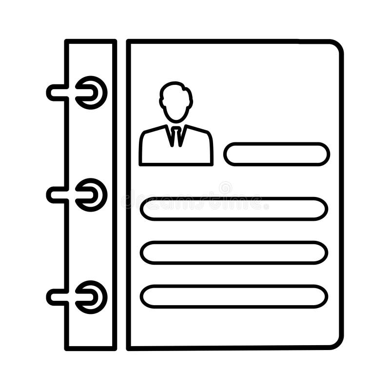 Employee Profile Icon in Outline Style Stock Vector - Illustration of ...