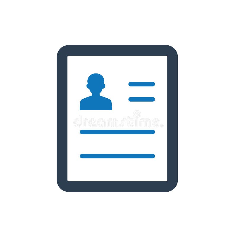 Employee profile icon stock vector. Illustration of contract - 128919307