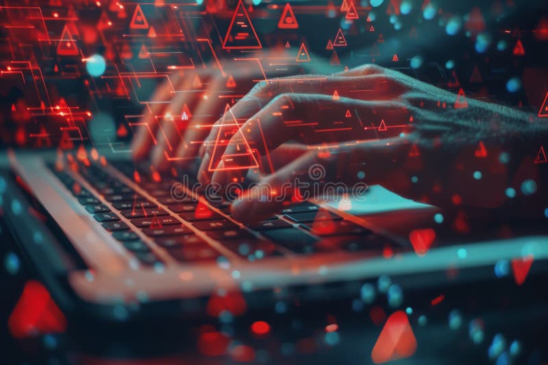 An it Employee, Programmer, or Developer Using a Computer Laptop with ...