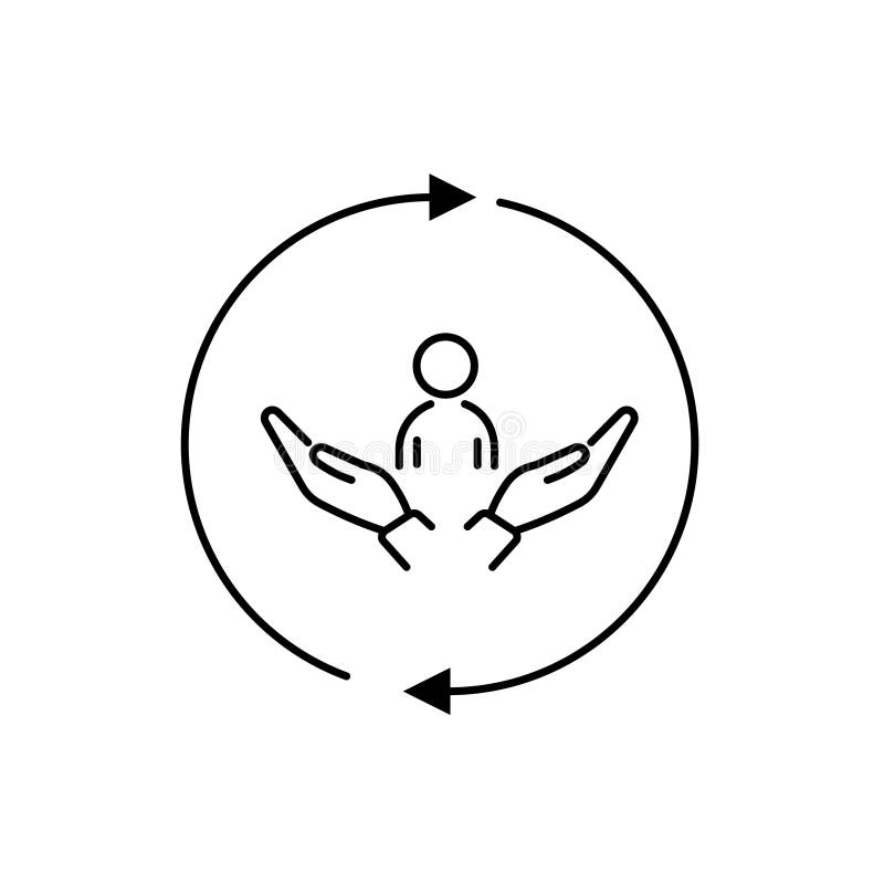 Employee Protection Icon and Logo Stock Vector - Illustration of ...