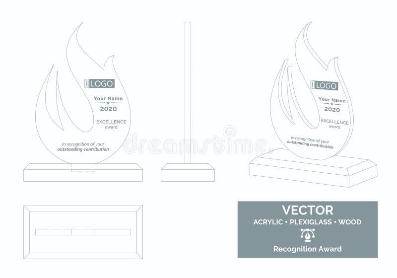 Abstract Flame Trophy Vector Template, Business Trophy Distinction ...