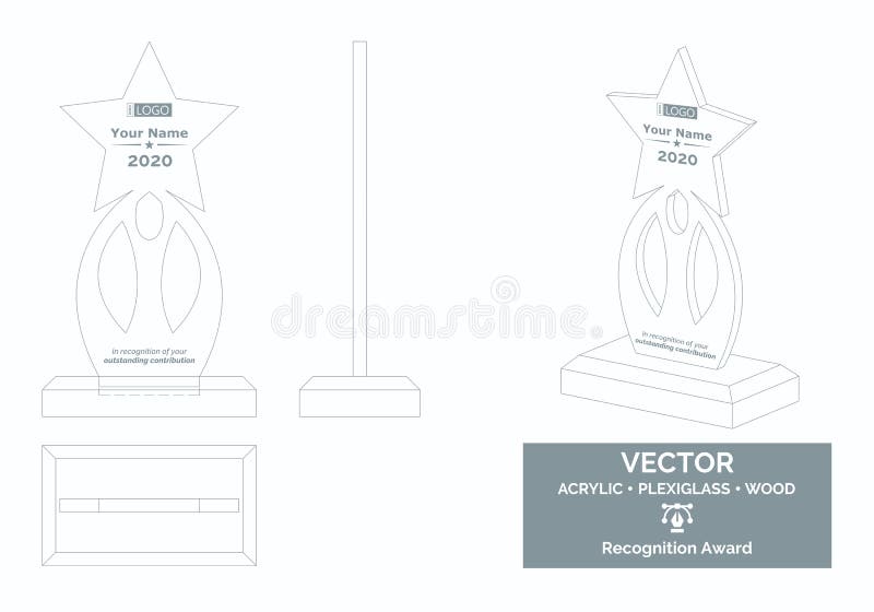 Abstract Trophy Vector Template, Business Trophy Distinction Award ...