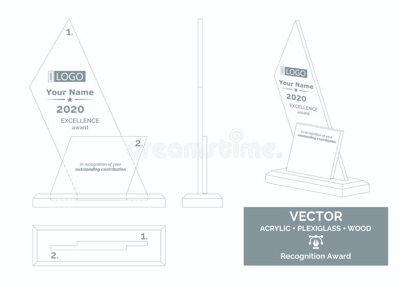 Abstract Trophy Vector Template, Business Trophy Distinction Award ...