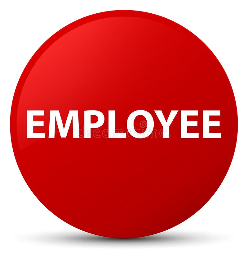 Employee red round button stock illustration. Illustration of worker ...