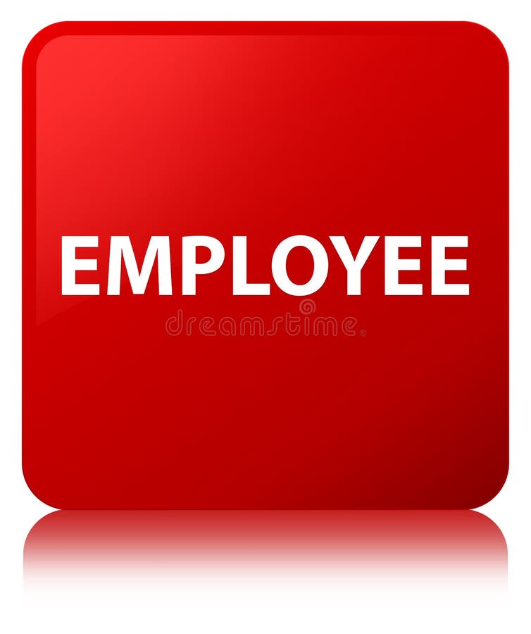 Employee red square button stock illustration. Illustration of human ...