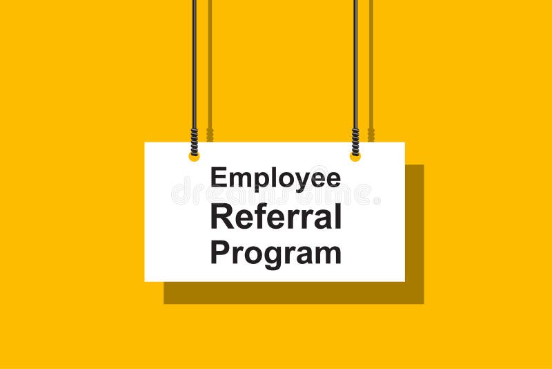 Employee Referral Program Hanging Sign Vector Human Resource Management ...