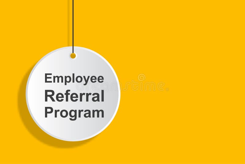 Employee Referral Program Hanging Sign Vector Human Resource Management ...