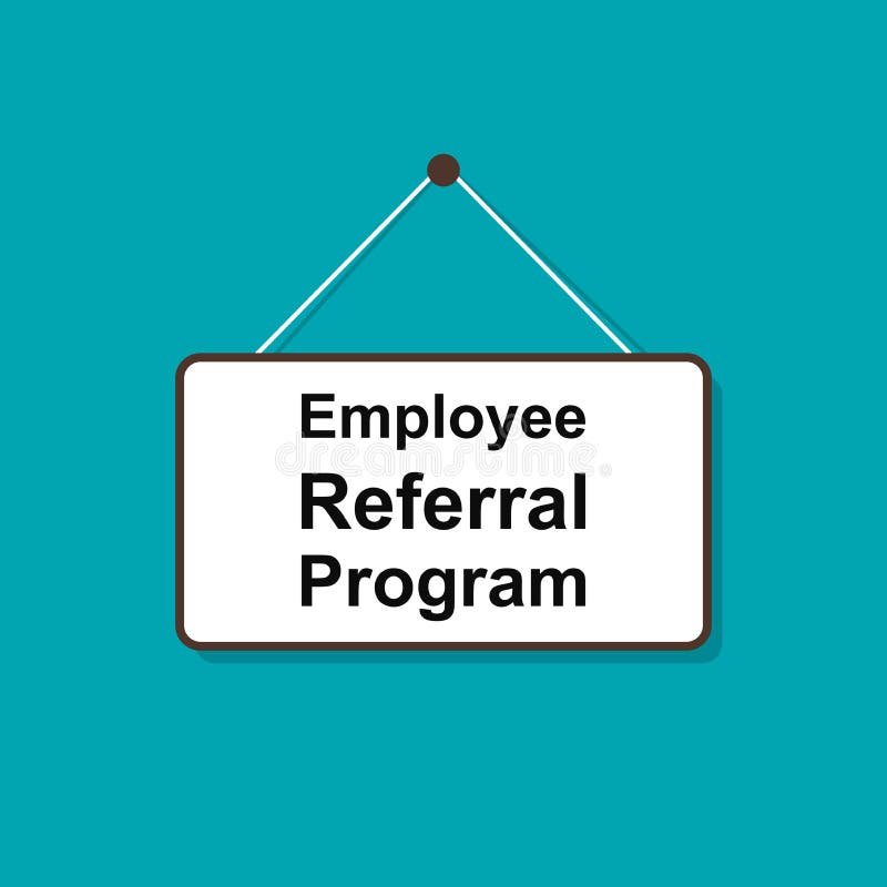 Employee Referral Program Hanging Sign Vector Human Resource Management ...