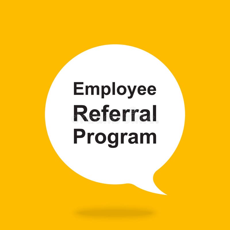 Employee Referral Program Speech Bubble Banner Vector with Copy Space ...