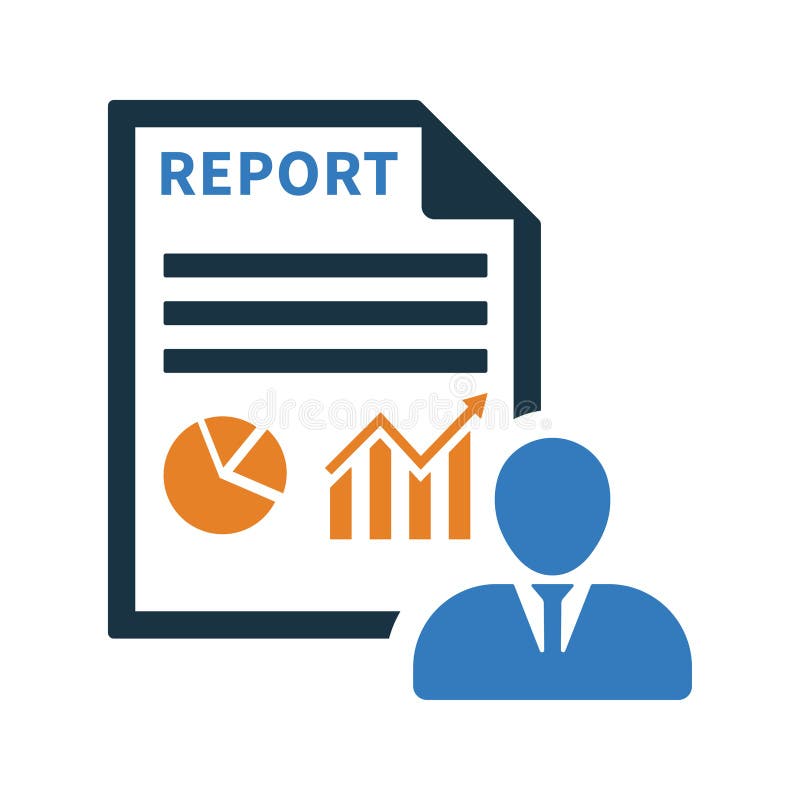 Employee Report icon stock illustration. Illustration of accounting ...