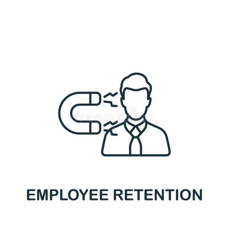 Employee Retention Icon. Monochrome Simple Recruitment Icon for ...