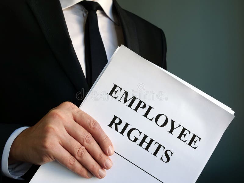 Employee Rights Law Papers in the Hand Stock Photo - Image of ...