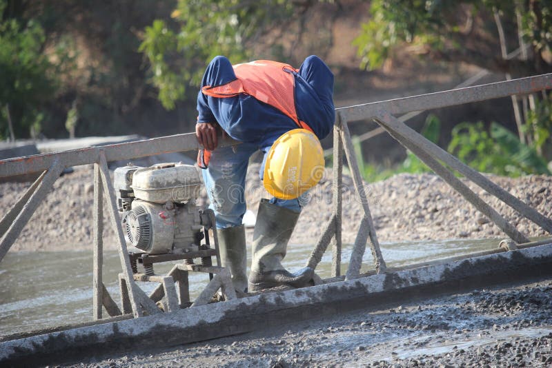Employee of a Road Construction Project Editorial Photography - Image ...