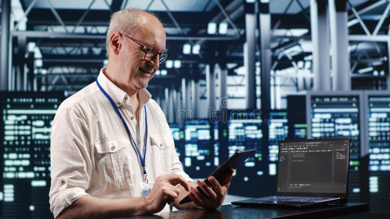 Employee Running Code in Data Center Stock Photo - Image of employee ... Employee Running Code in Data Center Stock Photo - Image of employee ...