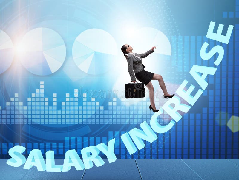 Employee in Salary Increase Concept Stock Photo - Image of bank ...