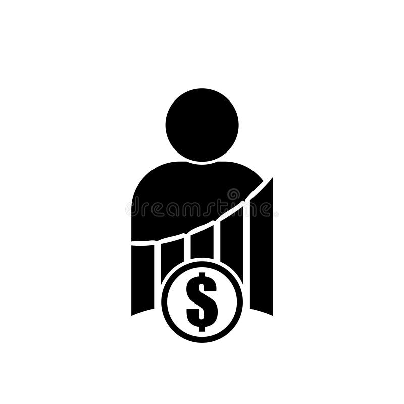Employee Salary Increase Icon Sticker Stock Vector - Illustration of ...