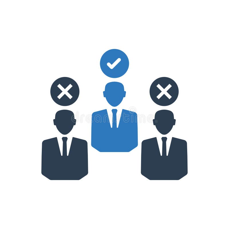 Employee Selection Icon stock vector. Illustration of icon - 392791184